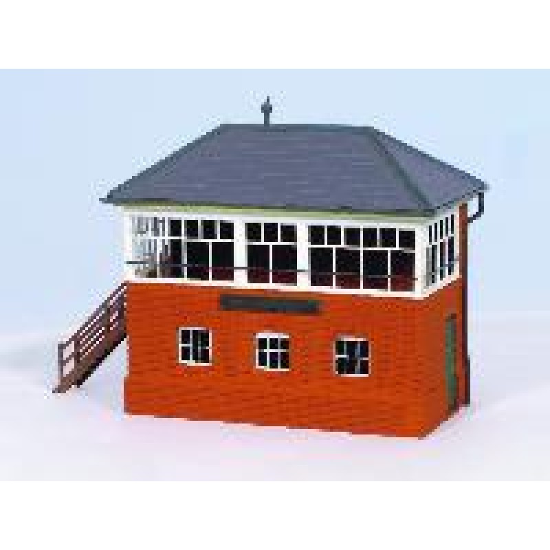 GWR Brick Signal Box Plastic Kit OO Scale
