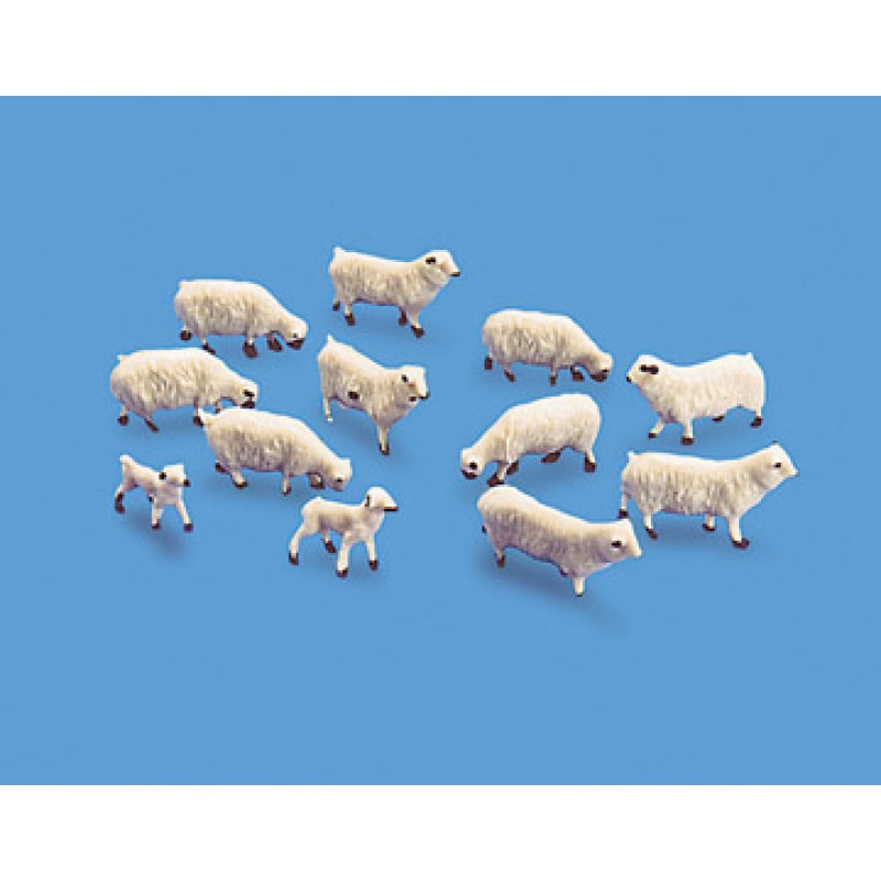 Sheep x 10 & Lambs x 2 OO Scale